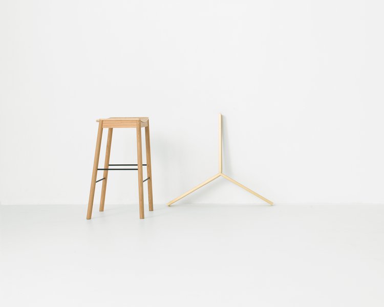 Tangerine - Modern Oak Bar Stool | Resident