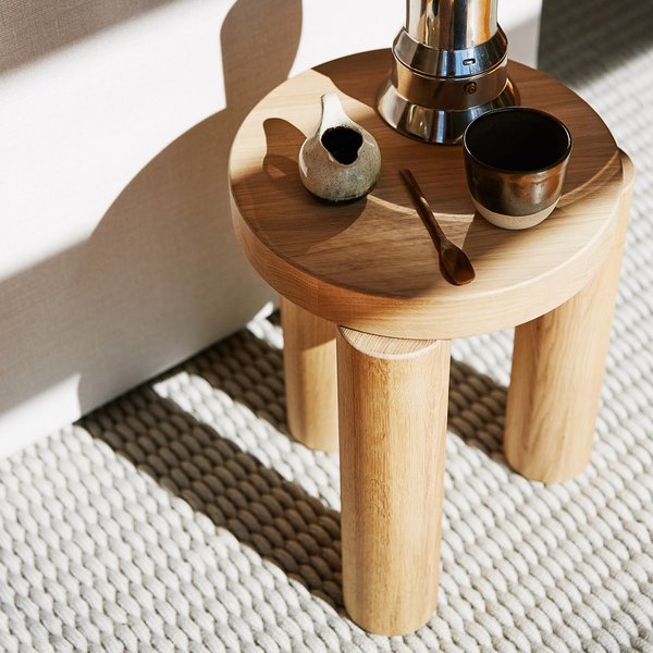 Resident Offset Modern Stool Sidetable